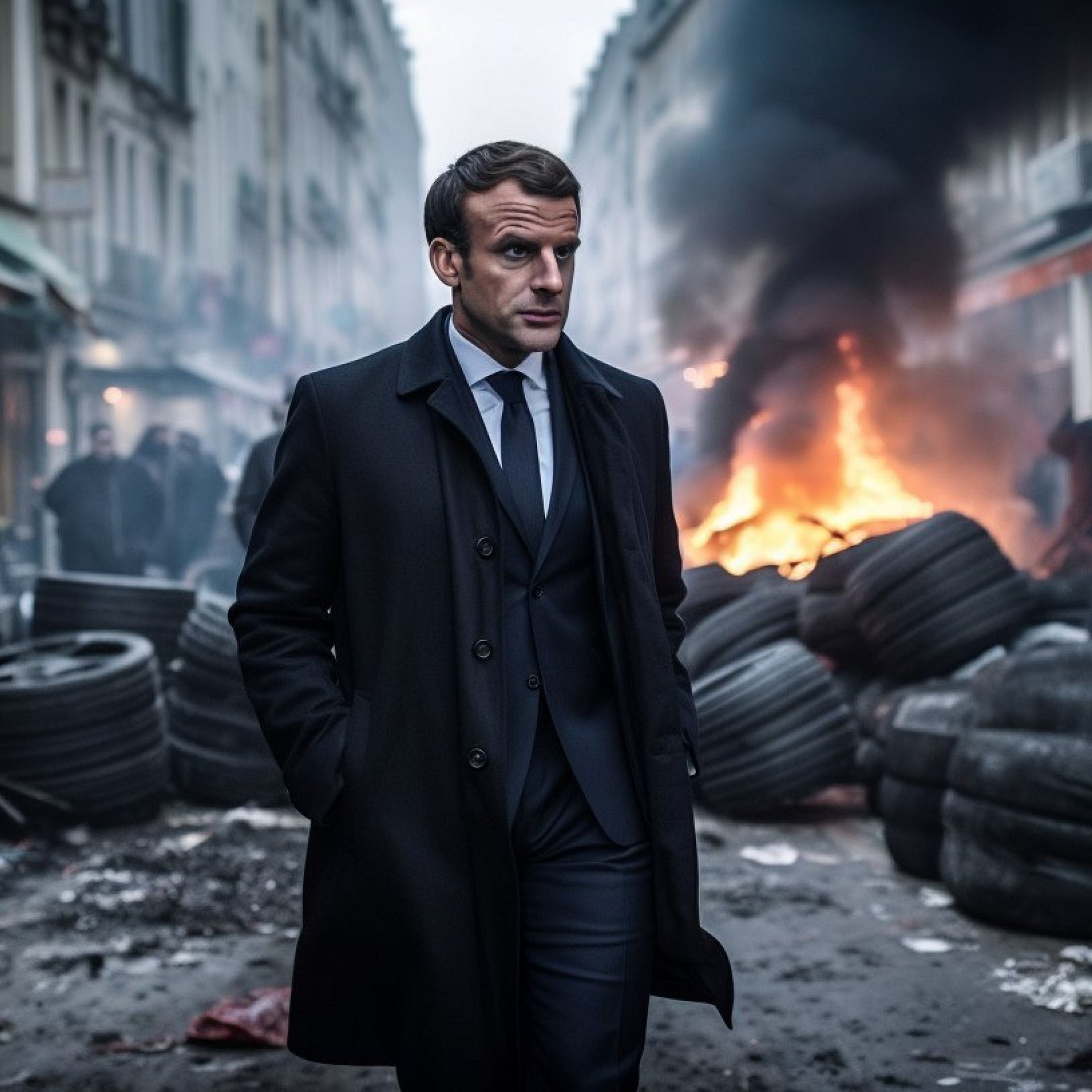 Comment l'IA met le président Macron au milieu des manifestations ...