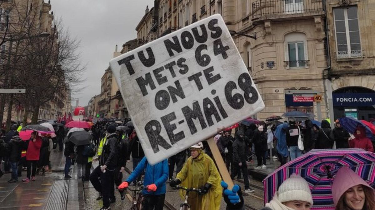 Fourteenth day of French pension reform strikes: The best placards from ...