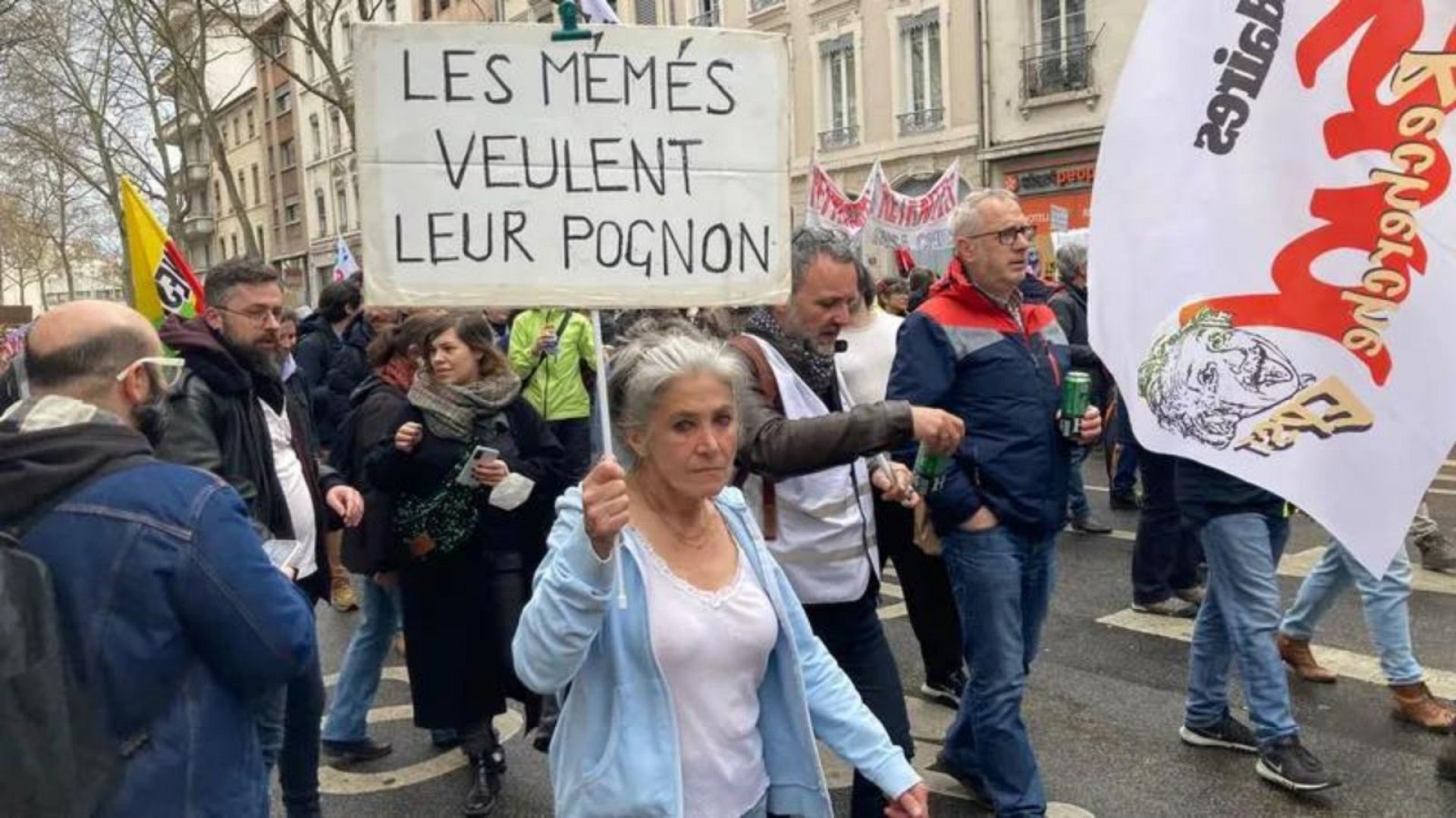 Fourteenth day of French pension reform strikes: The best placards from ...