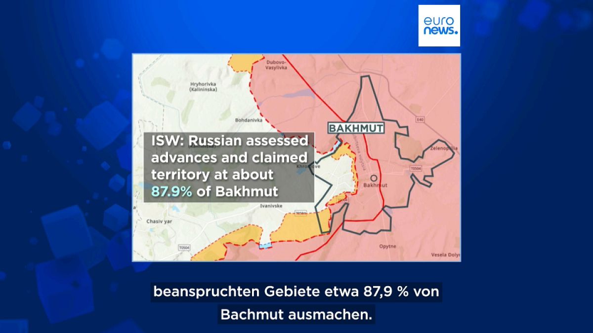 Kampf um Bachmut: Russland kontrolliert laut ISW bereits 87,9% des Stadtgebiets | Euronews
