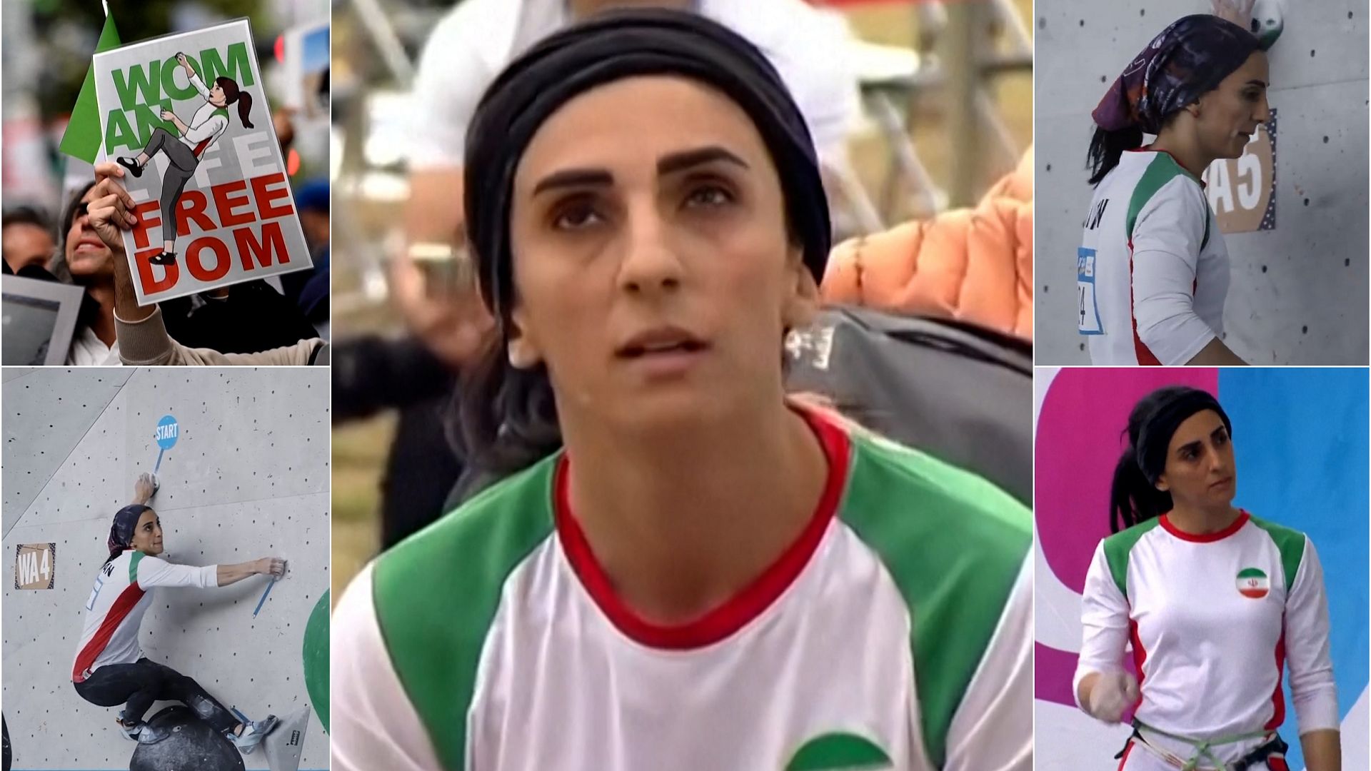 Video. Iranian climber Elnaz Rekabi returns to competition with a ...