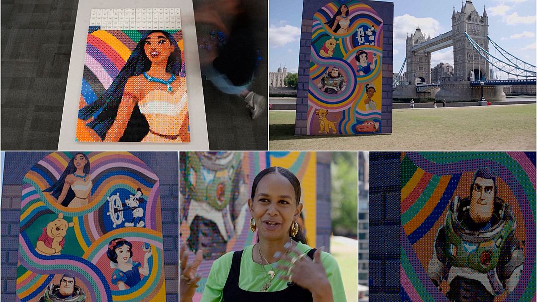 Video. London: New Lego set and the mural celebrate the 100 years of ...