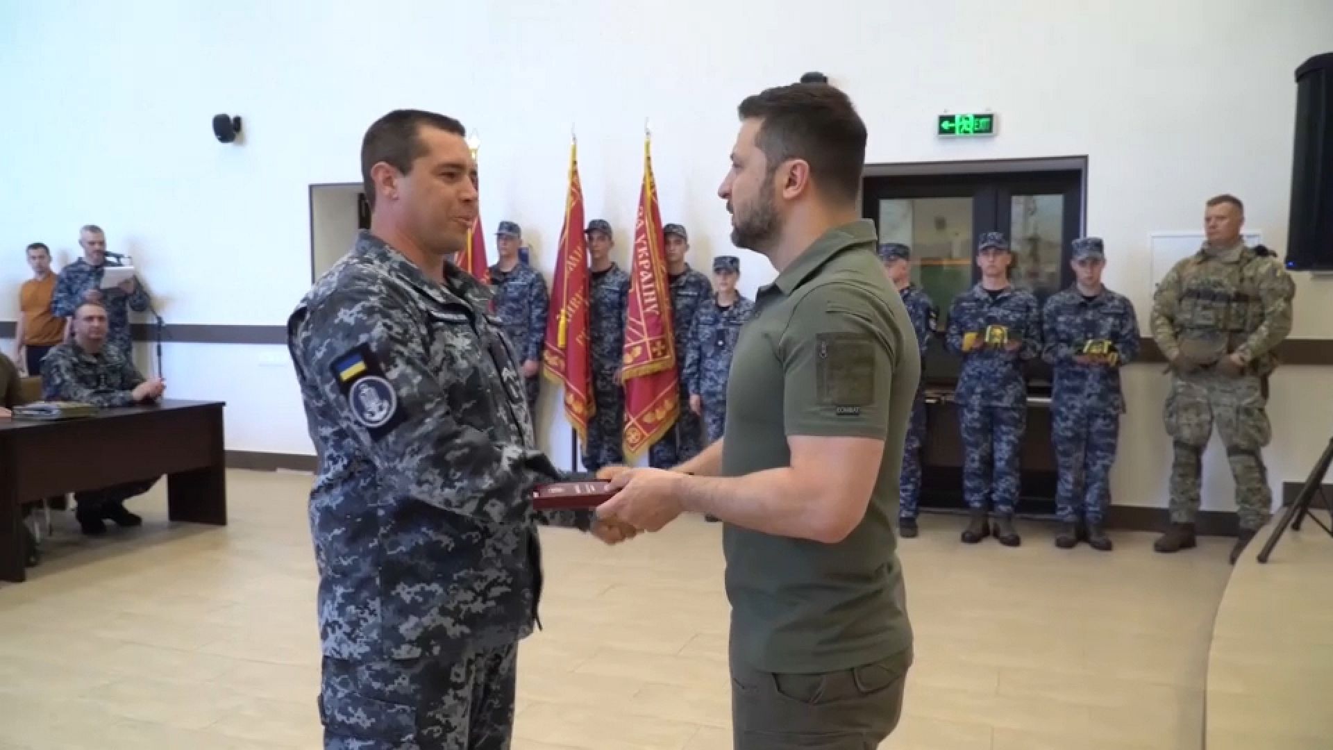 Zelenskyy marks Ukraine's Navy Day in Odesa by awarding medals | Euronews