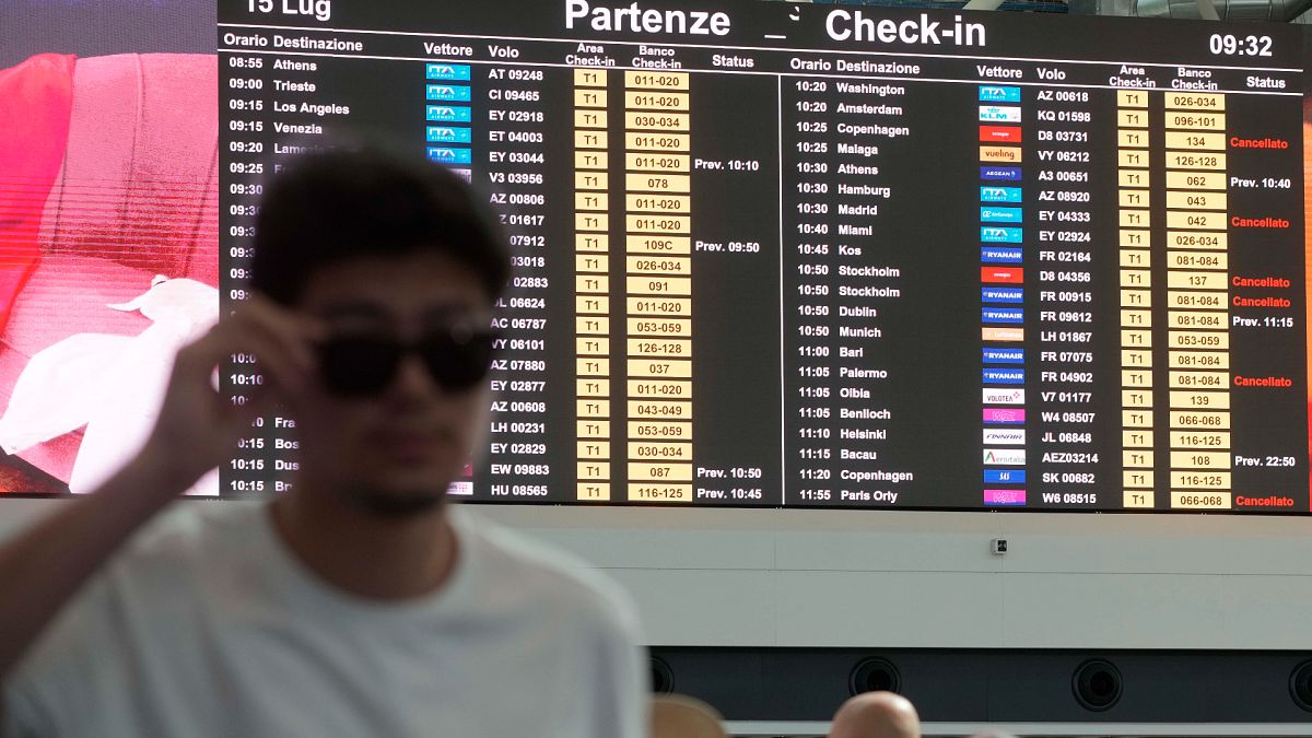 Travel chaos as hundreds of flights across Italy cancelled amid air ...