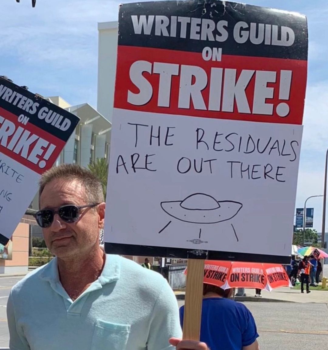 Hollywood strikes: Actors join the picket line - including Allison ...