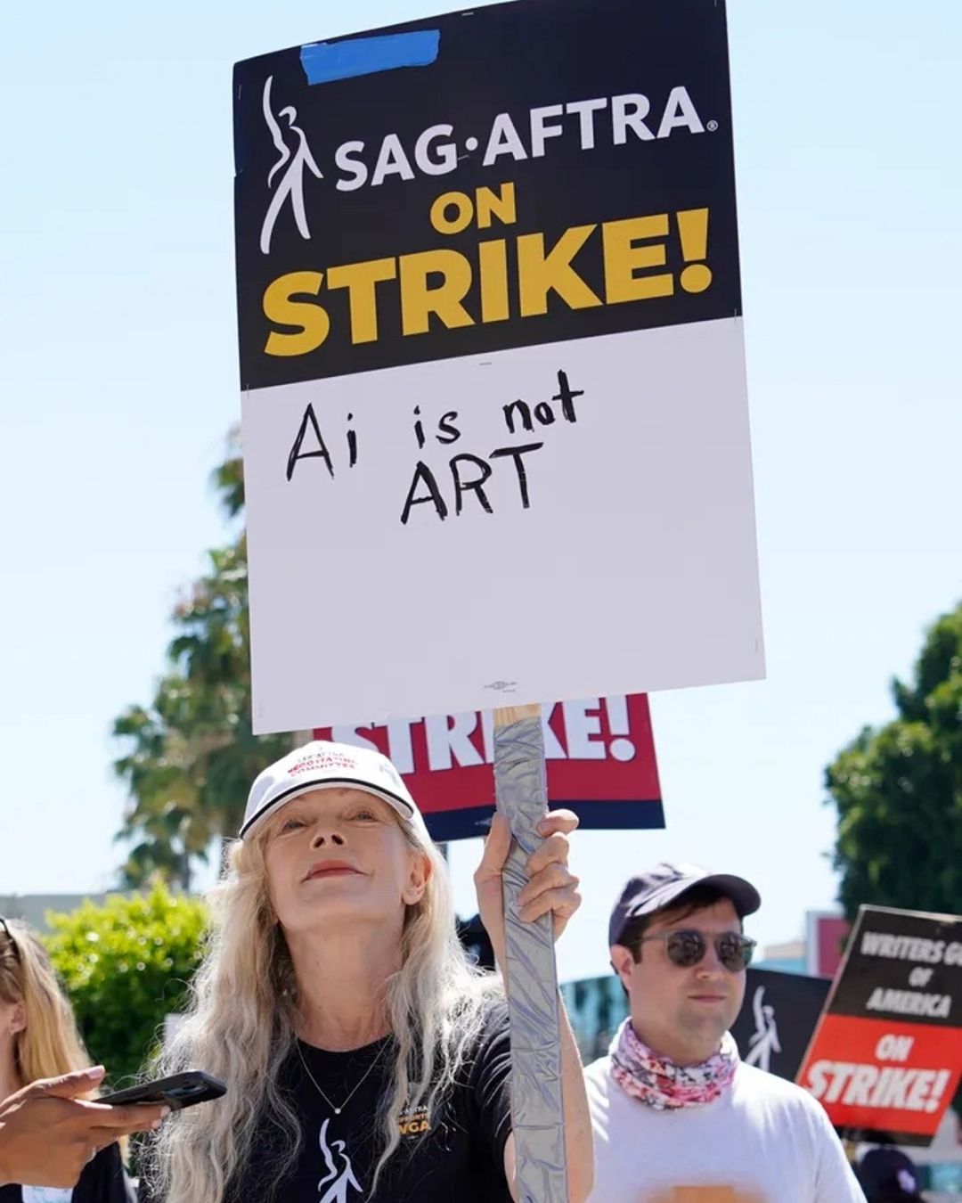 Hollywood strikes: Actors join the picket line - including Allison ...
