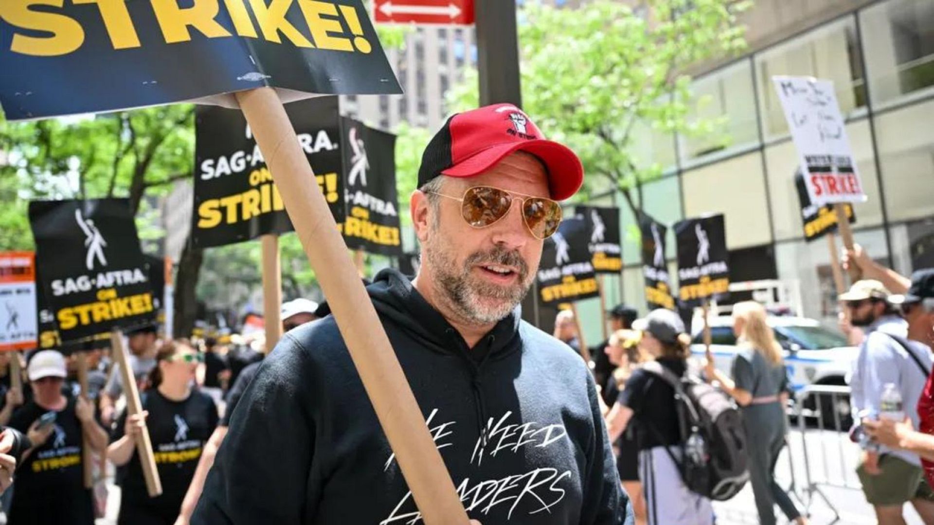 Hollywood strikes: Actors join the picket line - including Allison ...