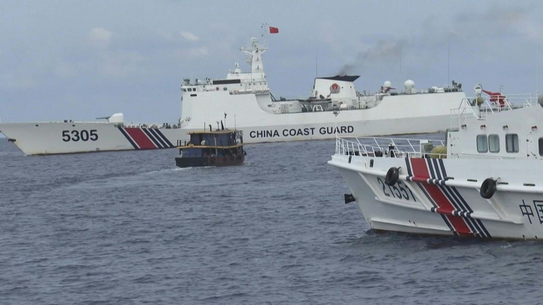 Chinese ships block Philippine coast guard in latest South China Sea ...