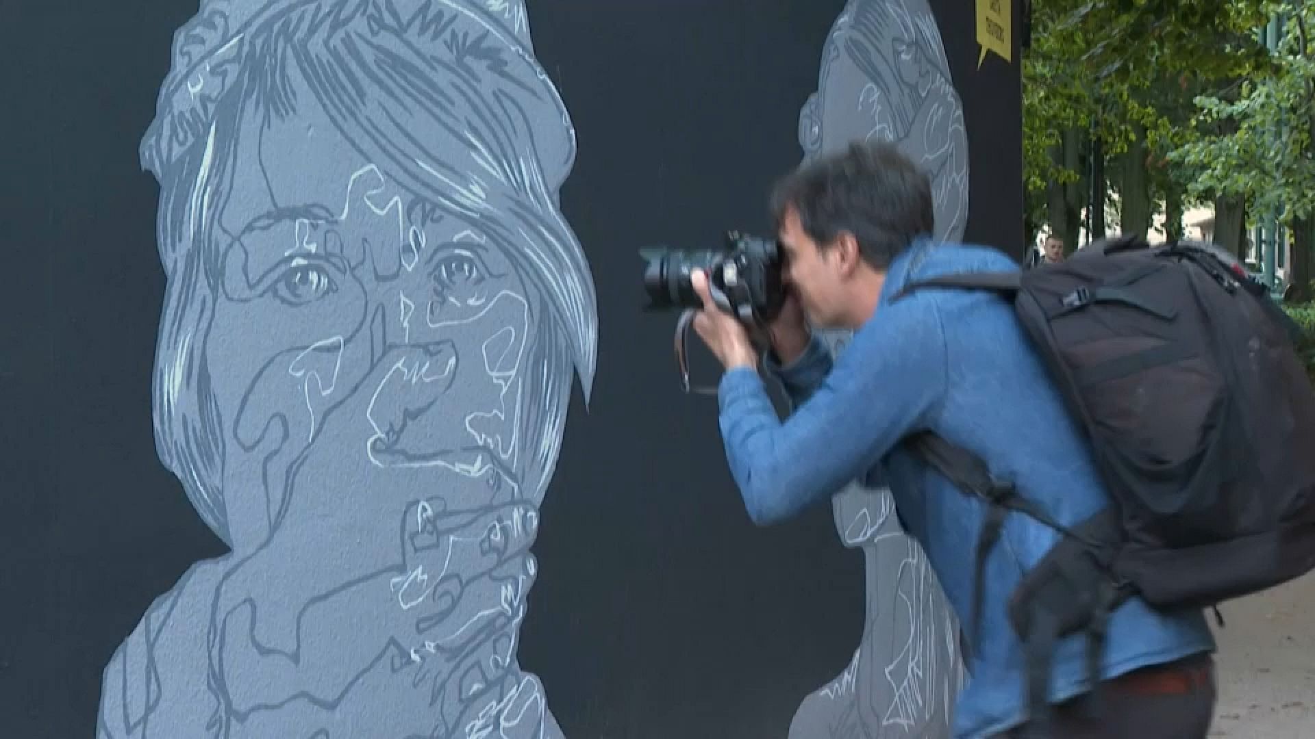 Video. Artist creates 'Human rights wall' in the heart of Paris | Euronews