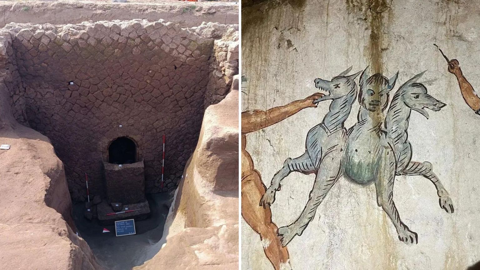2,000-year-old 'Tomb of Cerberus' with stunning frescoes discovered in ...