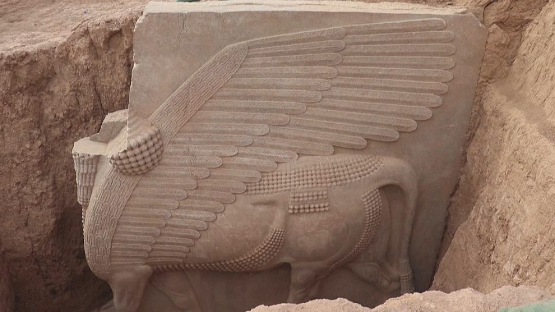 Archaeological dig in Iraq unearths ancient winged sculpture | Euronews