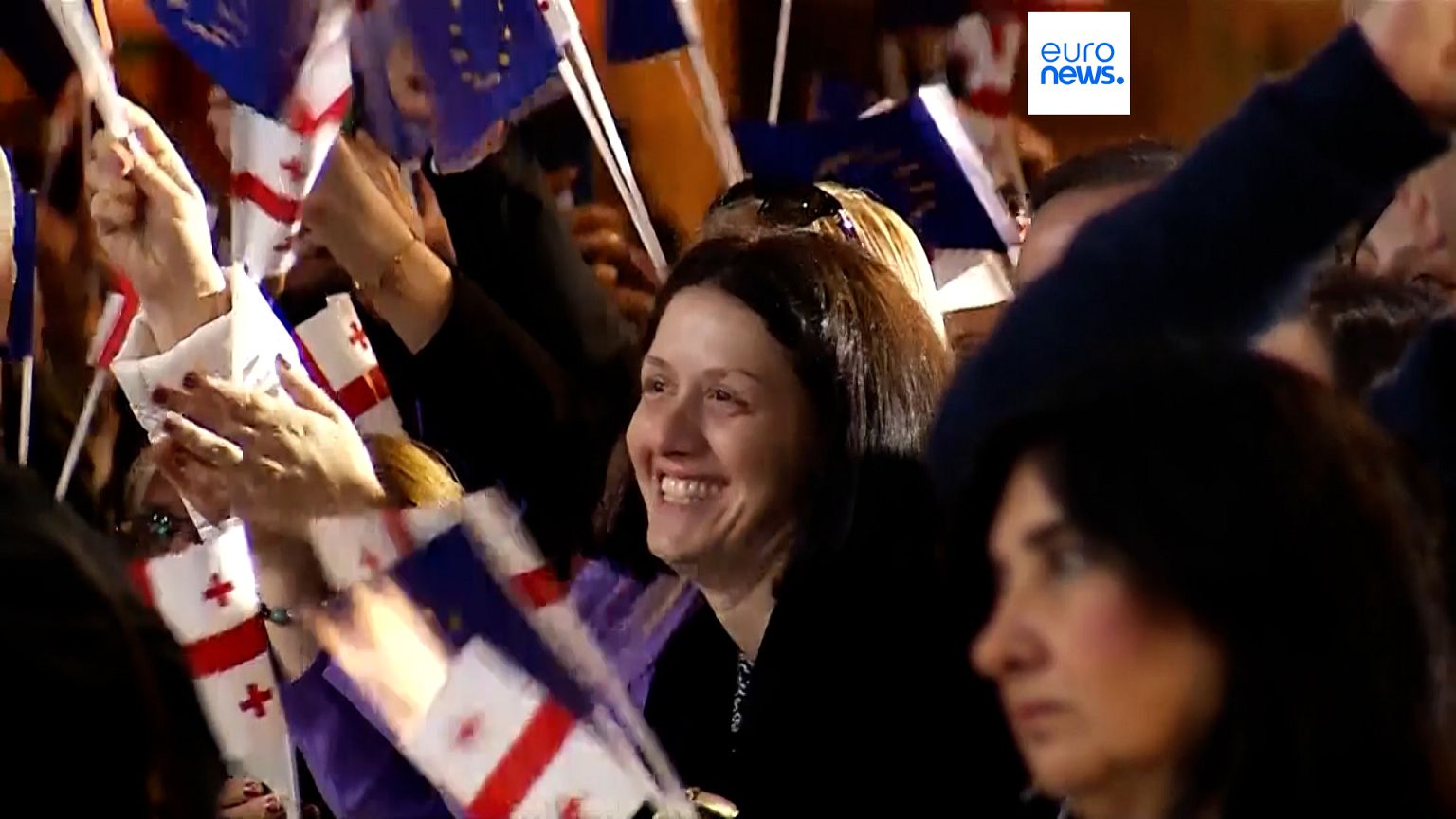 Celebrations in Tbilisi as Georgia takes first step towards EU ...