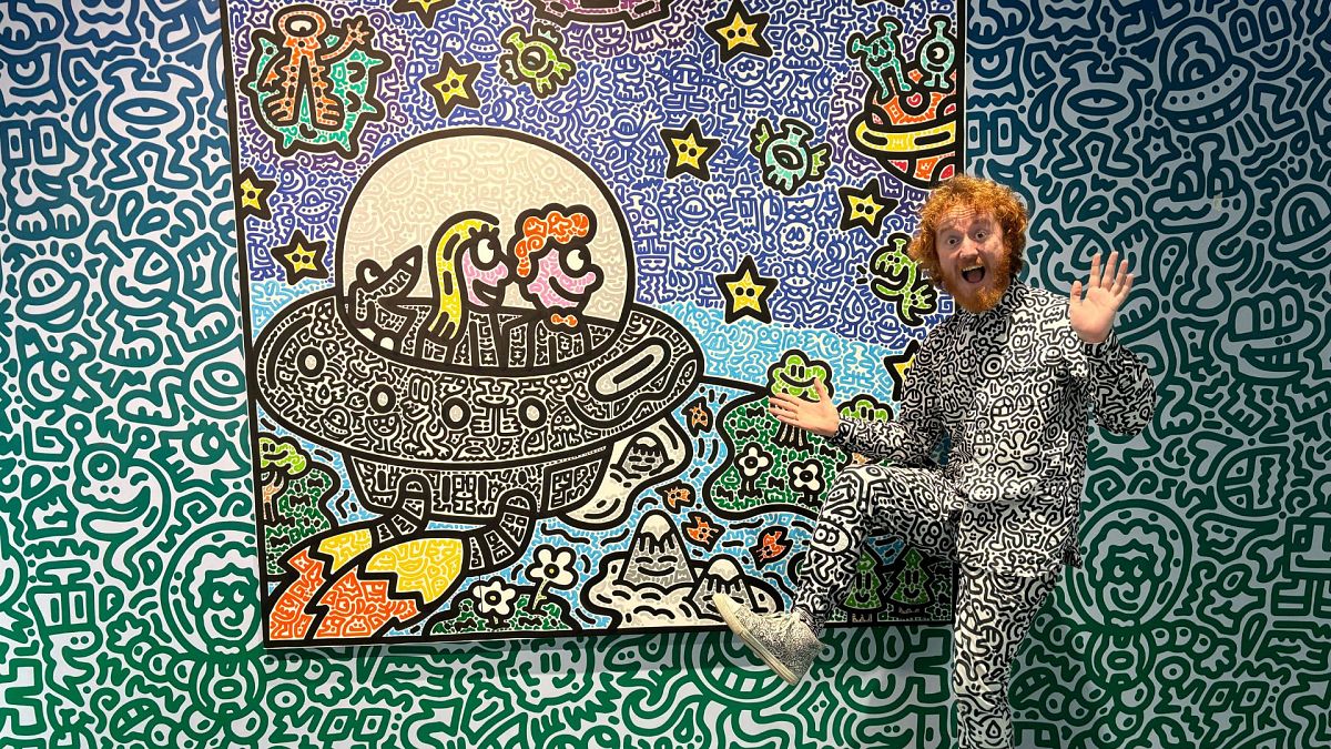 Mr. Doodle shows off his childlike extraterrestrial art at Hong Kong's ...