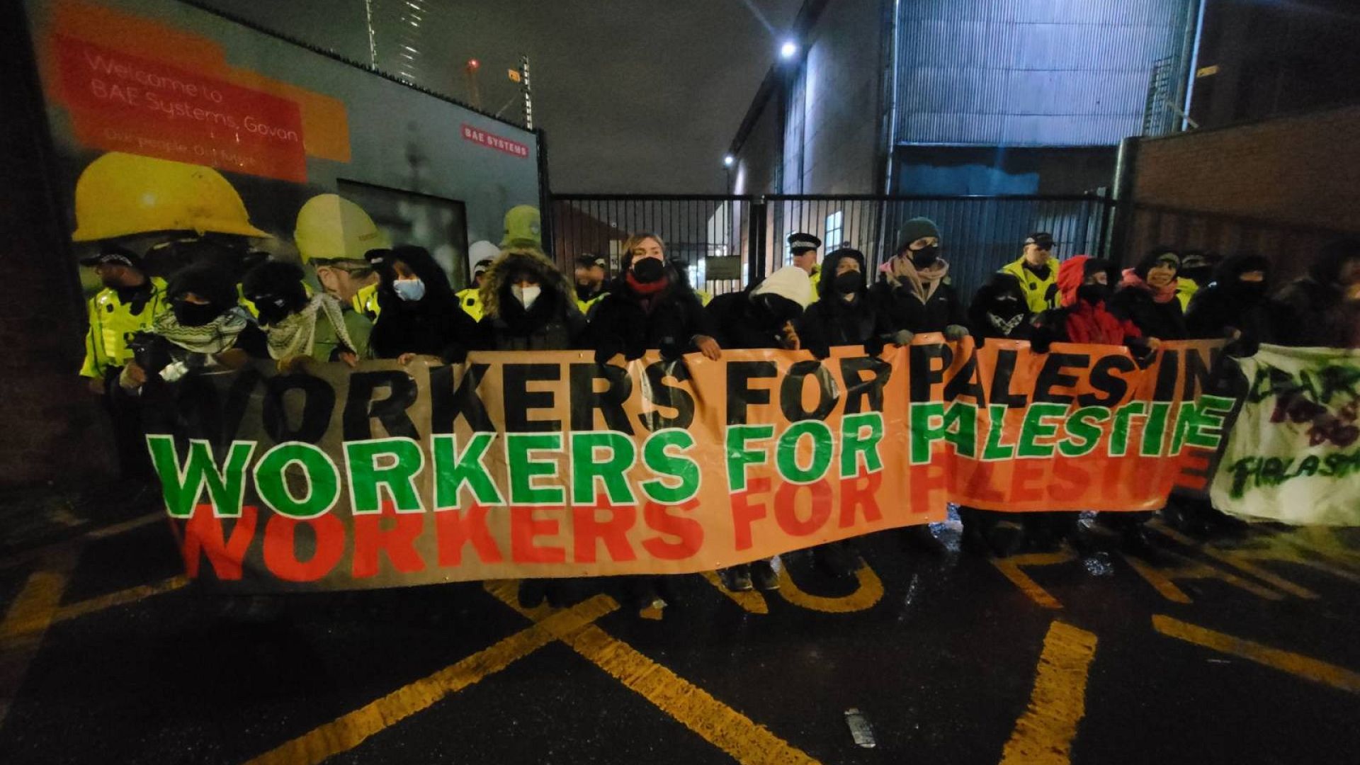 Pro-Palestine activists stage blockade at BAE Systems over weapons ...