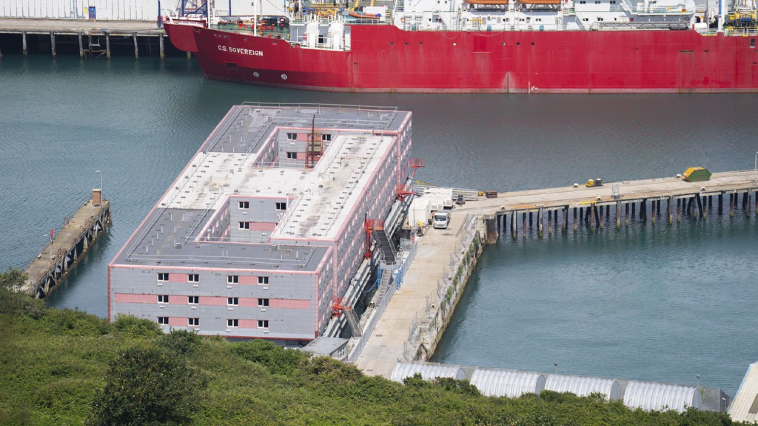 Asylum seeker dies on Bibby Stockholm 'floating prison' housing ...