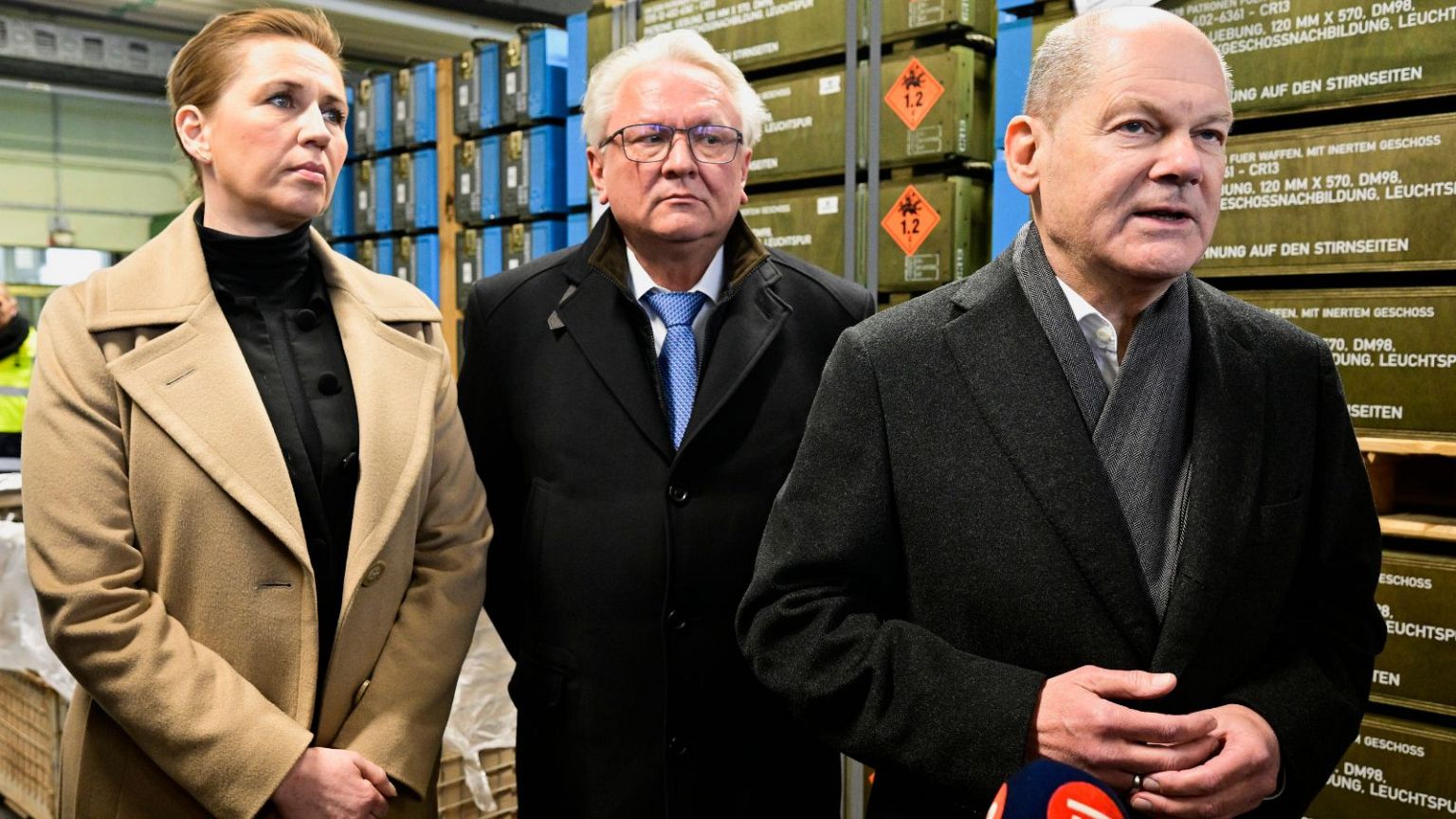 Germany’s Scholz and Denmark’s Frederiksen visit site of new ammunition ...