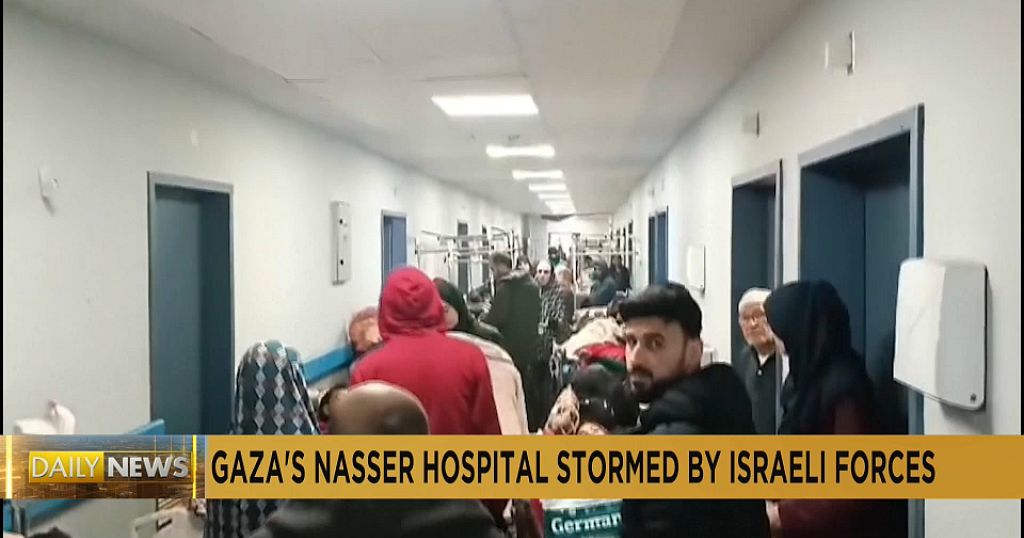 Crowded corridors in southern Gaza's Nasser hospital as Israeli troops ...