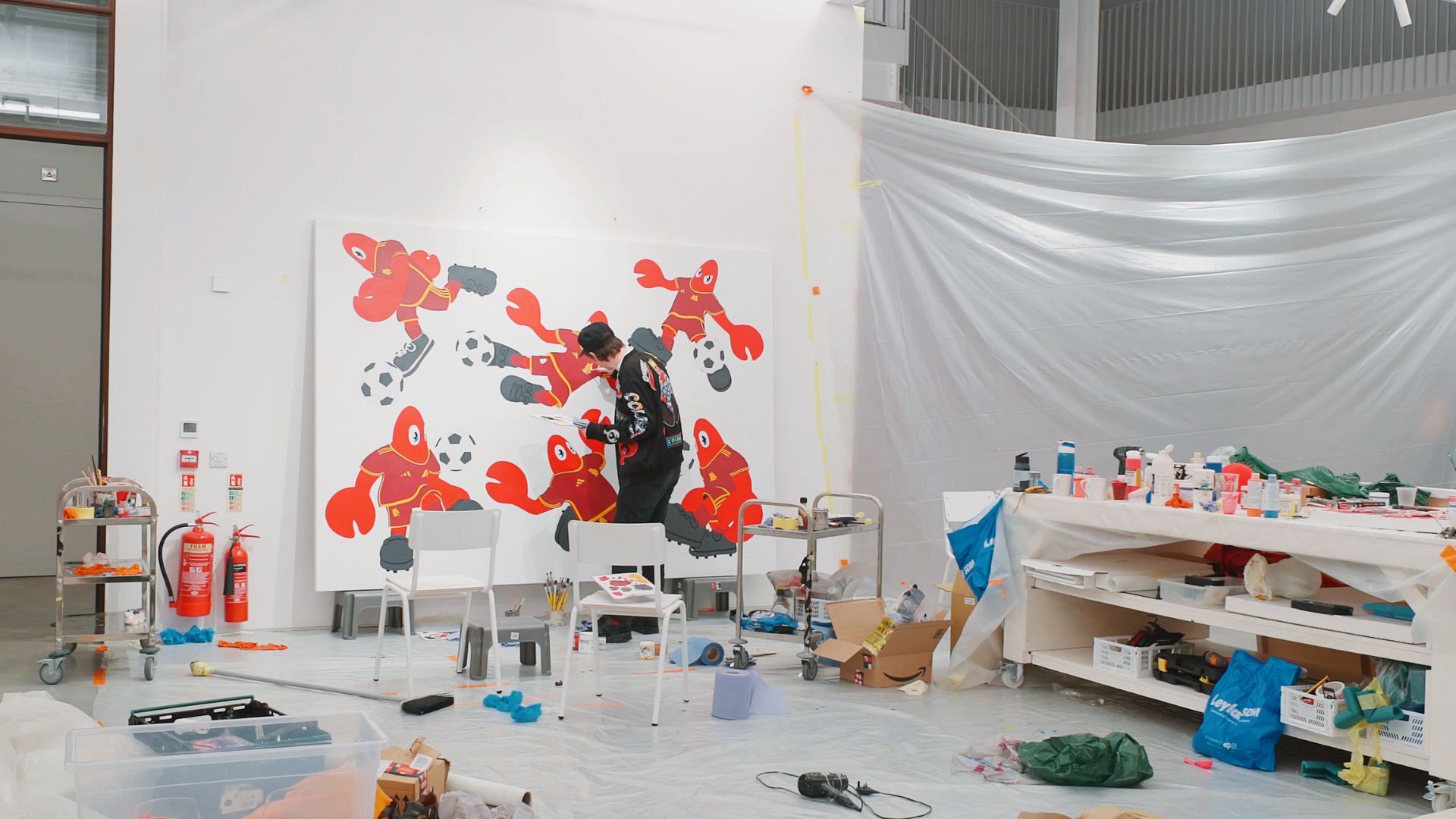 Art meets football: Philip Colbert teams up with AS Roma players to ...