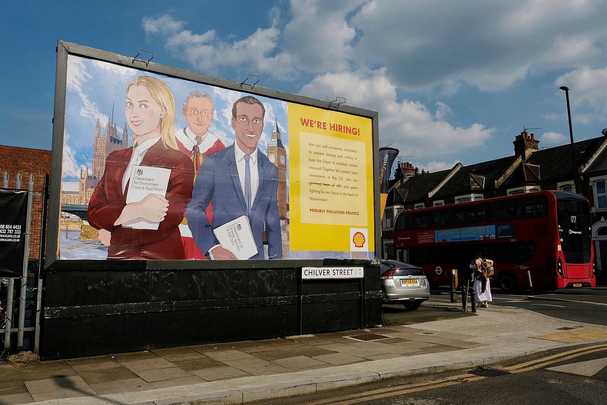 Satirical posters protesting Shell’s ‘lethal legacy’ replace 200 ...
