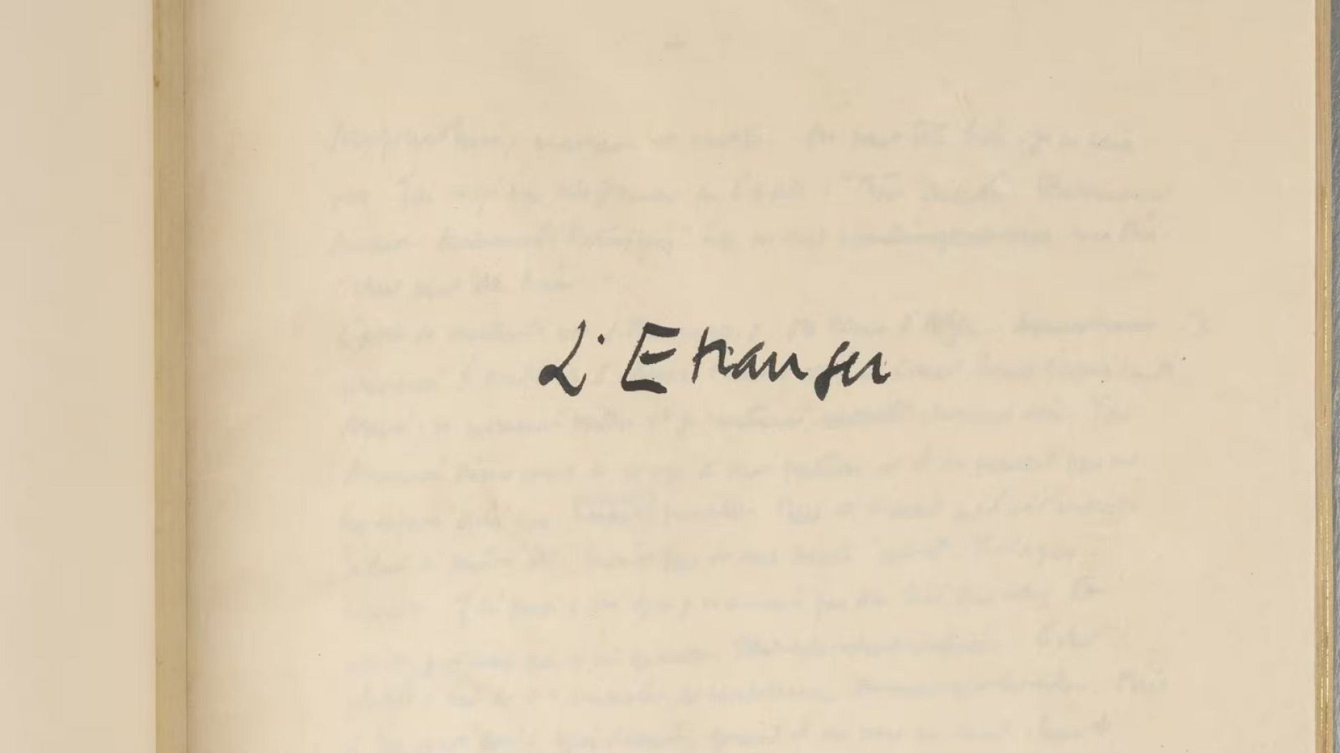Mysterious manuscript of Albert Camus' ‘L'Étranger’ to be auctioned ...