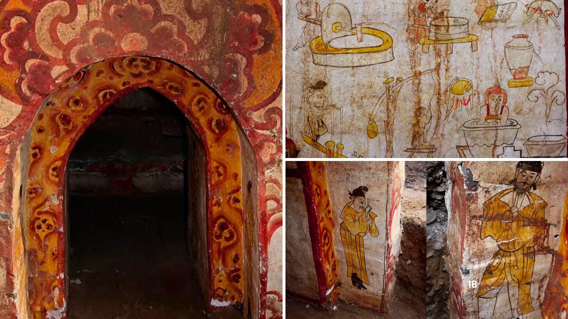 Video. Archaeologists uncover Tang Dynasty murals in ancient Taiyuan ...