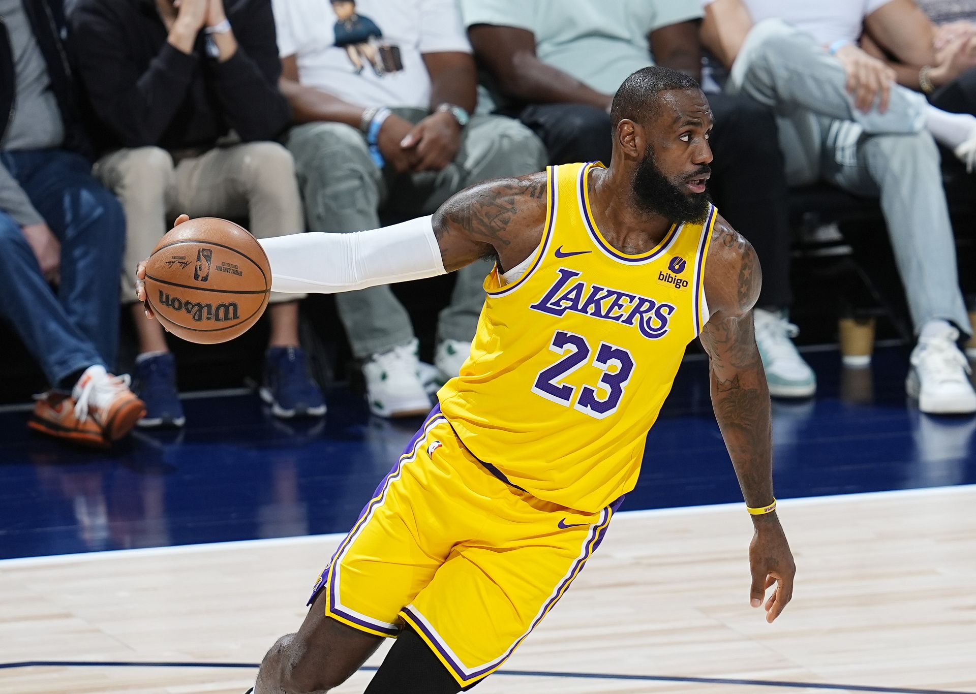 It's a family affair: Lebron and son prepare for celebrity NBA tie-up ...