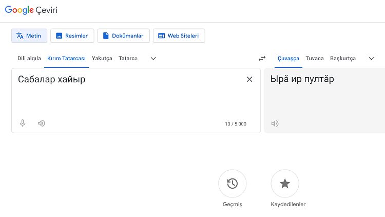 Google Çeviri'ye 5 yeni Türk dili eklendi: Çuvaşça, Kırım Tatarcası ...