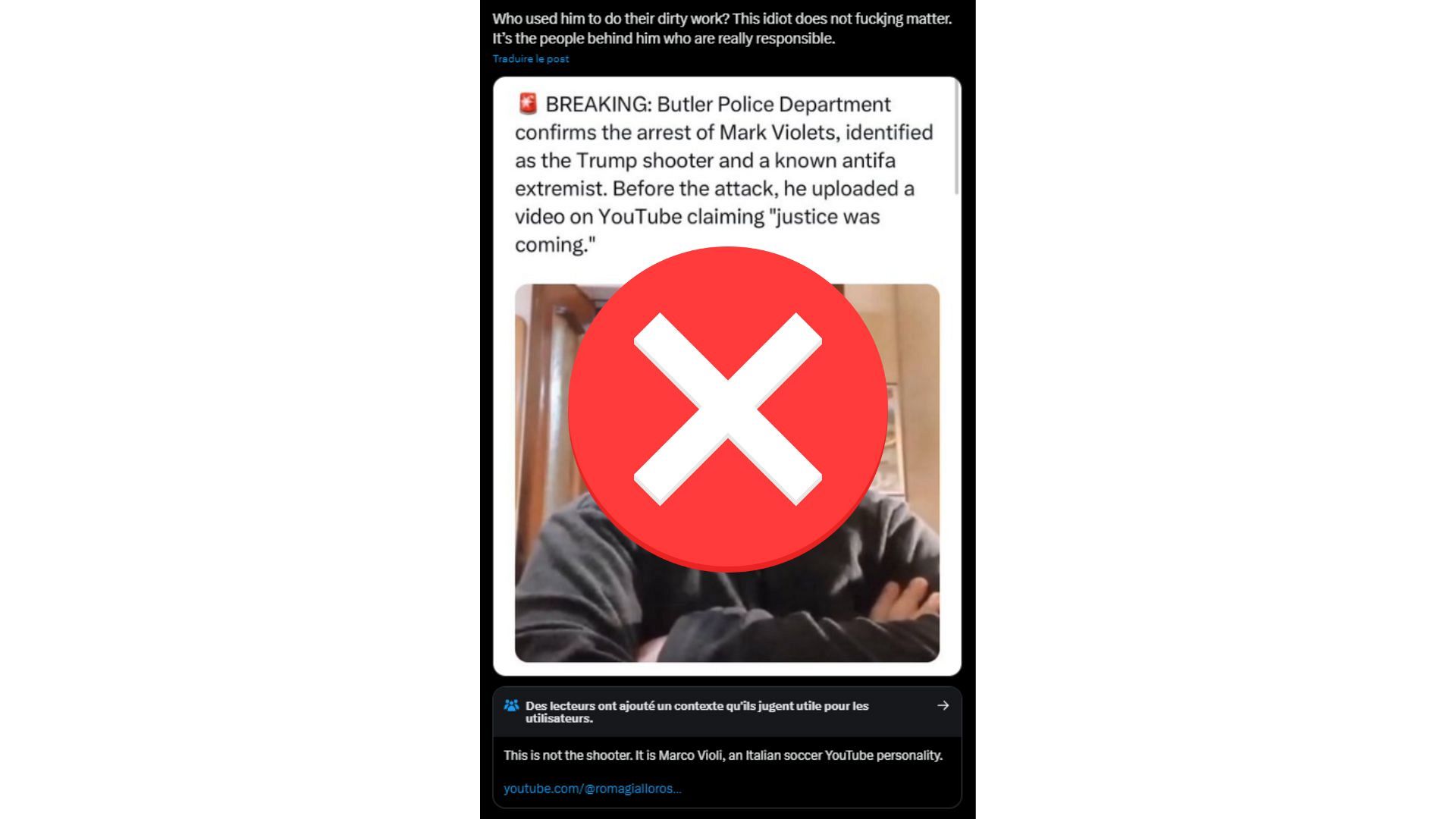 Fact-check: Italian football commentator is not Trump shooter | Euronews