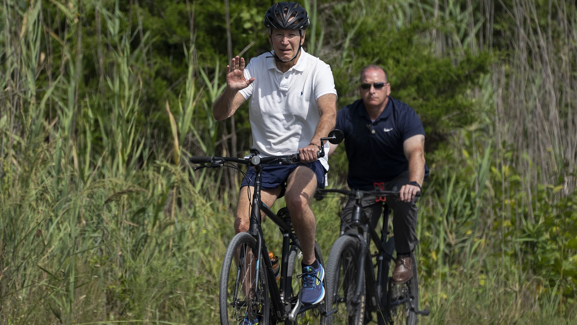 US President Joe Biden takes bike ride near beach house in Delaware | Euronews