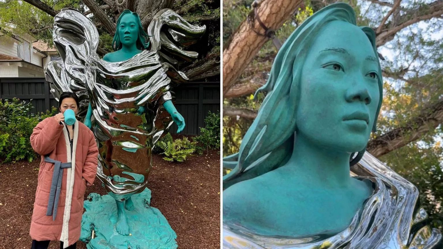 'What the zuck?': Mark Zuckerberg presenta una escultura de su mujer con aires de falla ...