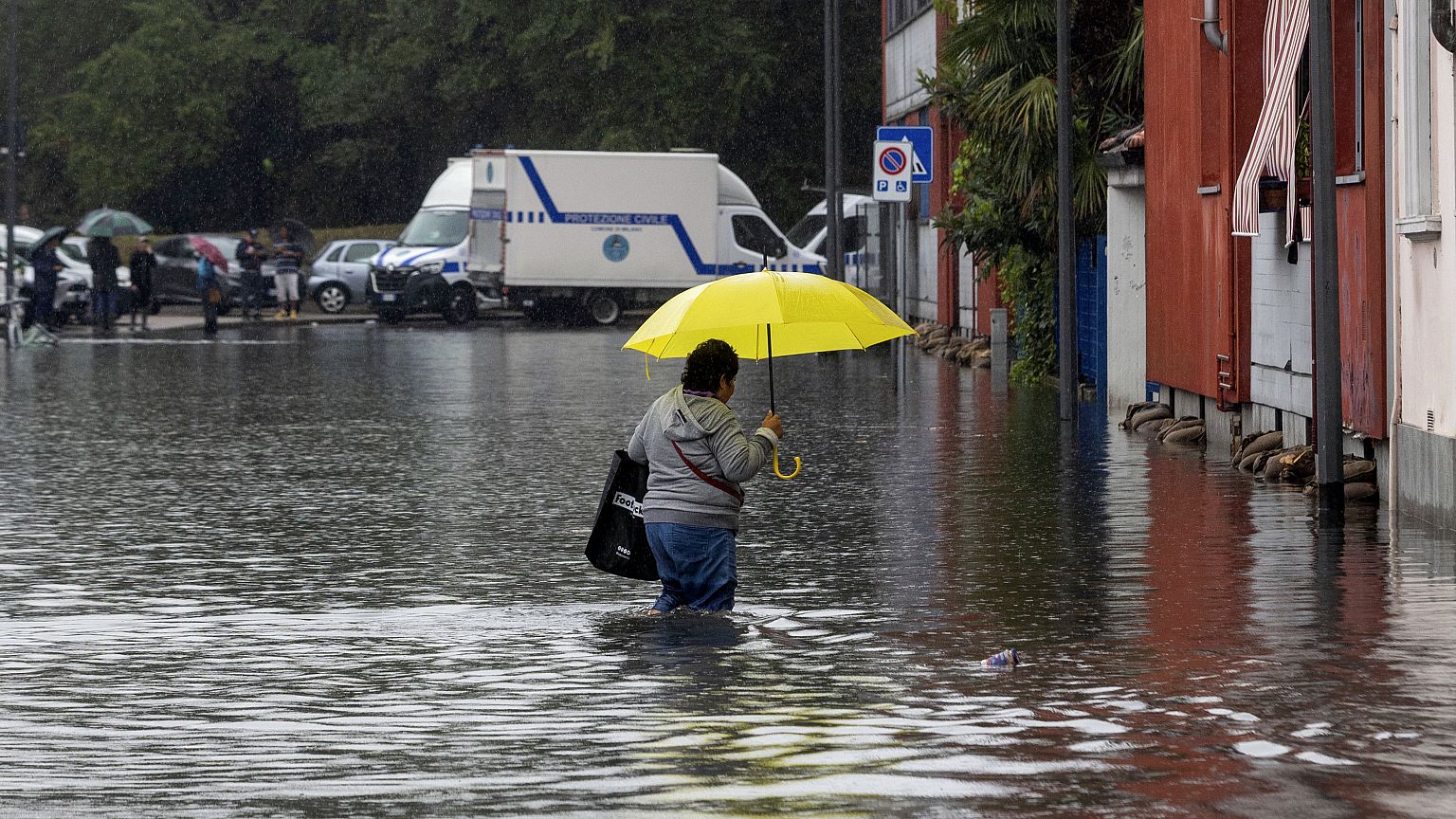 Man swept away in floodwater as heavy rainstorms batter parts of ...