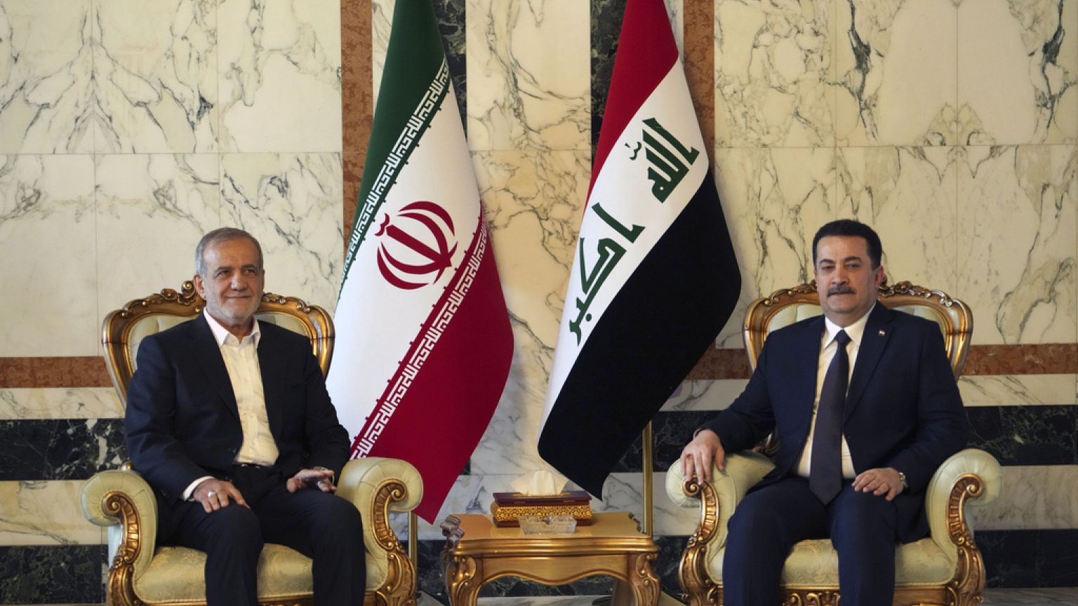 İran Cumhurbaşkanı Pezeşkiyan ilk yurtdışı gezisinde Irak'ı ziyaret ...