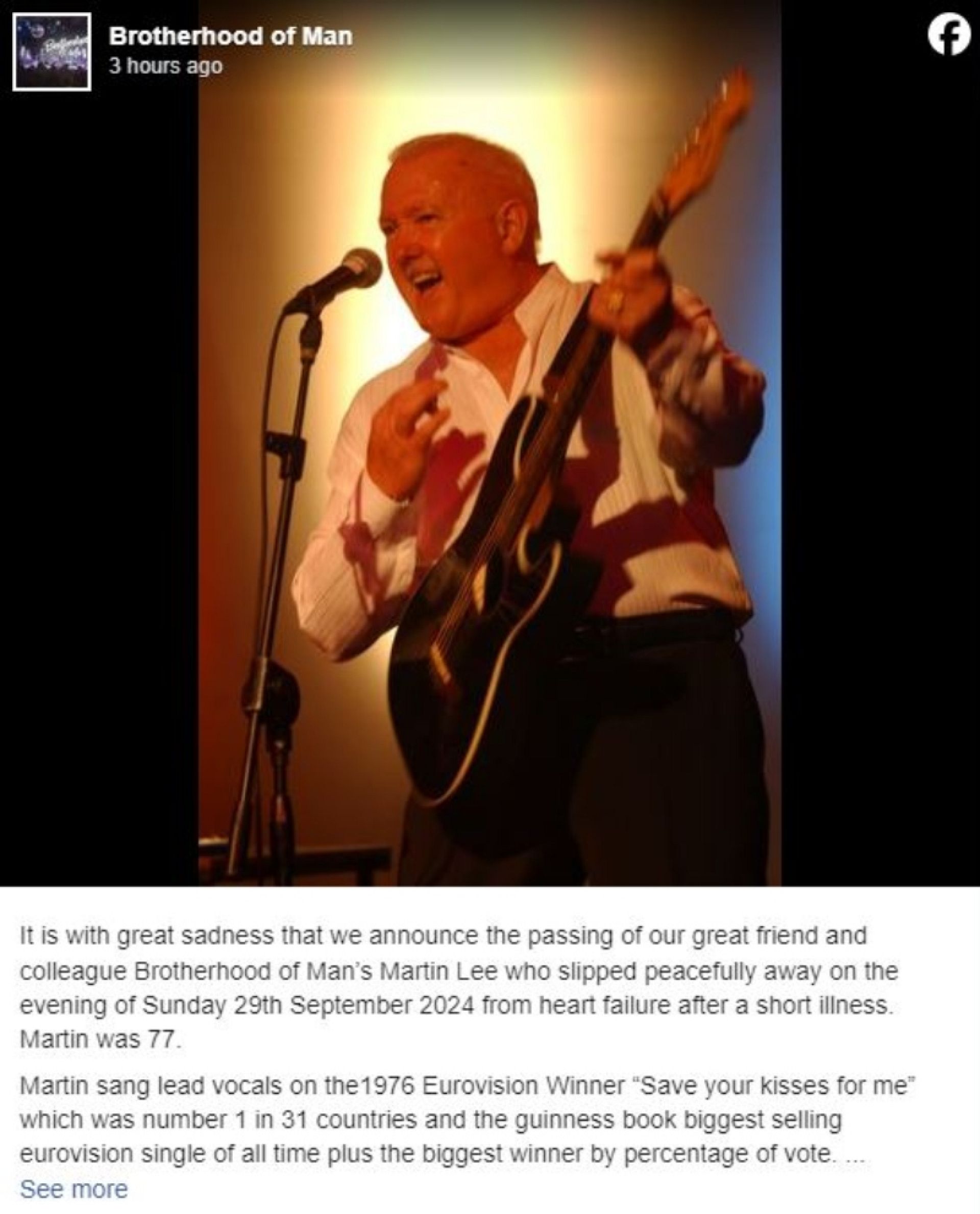 UK Eurovision winner Martin Lee, singer of Brotherhood Of Man, dies ...