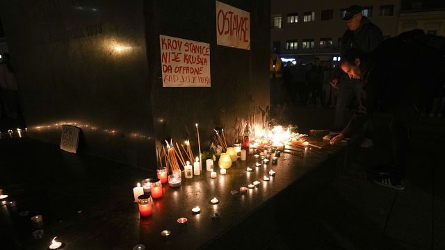 Vigil takes place in Serbia for 14 victims of Novi Sad train station ...