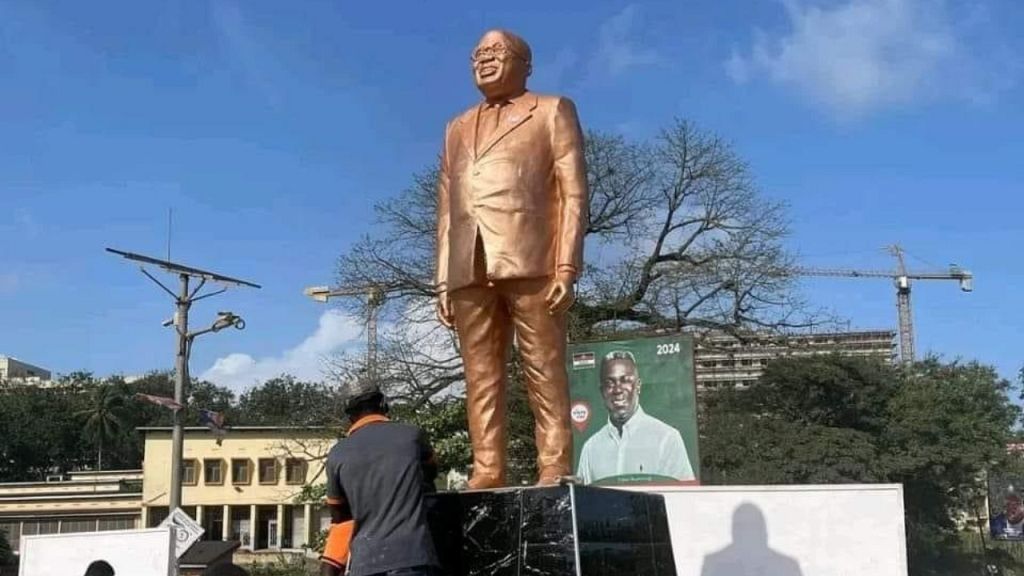 Backlash as Ghana’s President Akufo-Addo unveils self-honoring statue ...