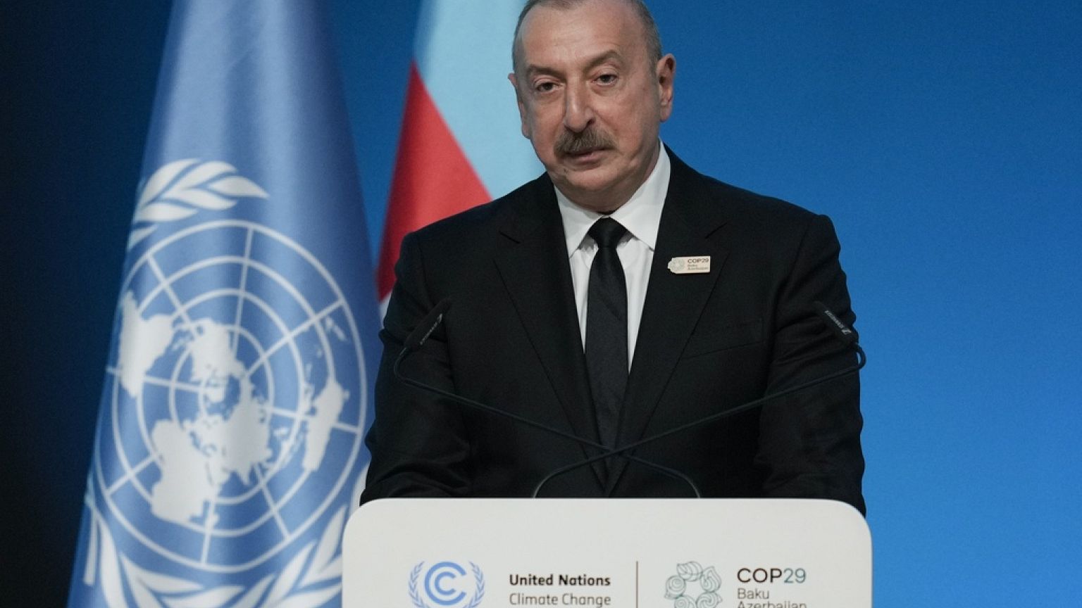 Aliyev reprocha la "hipocresía" occidental en el polémico discurso inaugural de la COP29 | Euronews