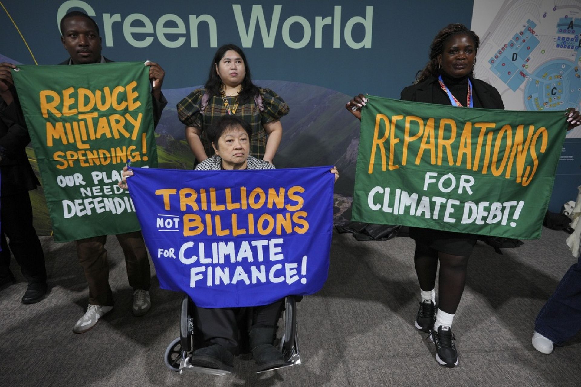 In pictures: Activists unravel 10m itemised invoice for climate damages at COP29 | Euronews