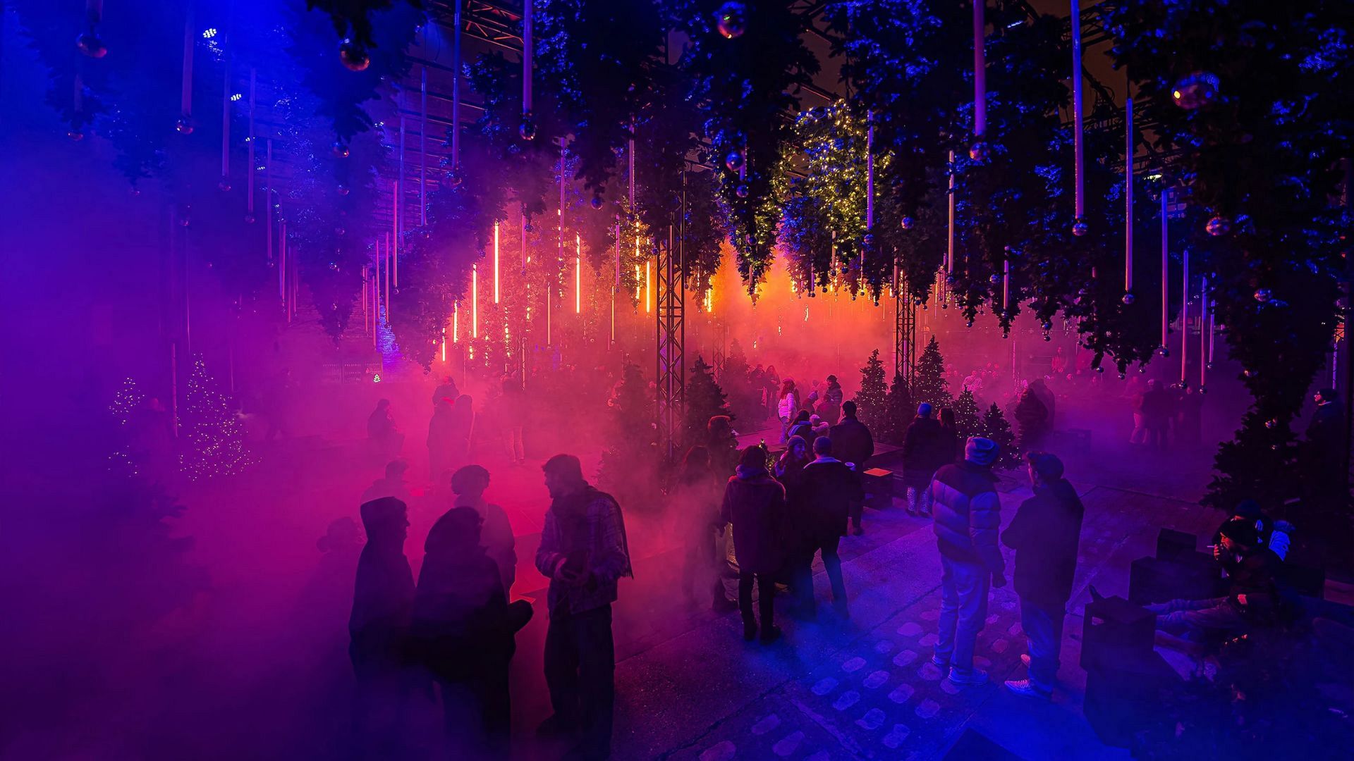 Video. Techno-inspired Xmas lights show opens in Berlin's industrial district | Euronews