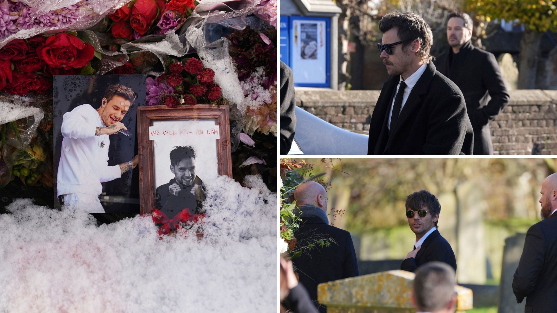 One Direction, Simon Cowell and James Corden gather to mourn Liam Payne at funeral service ...