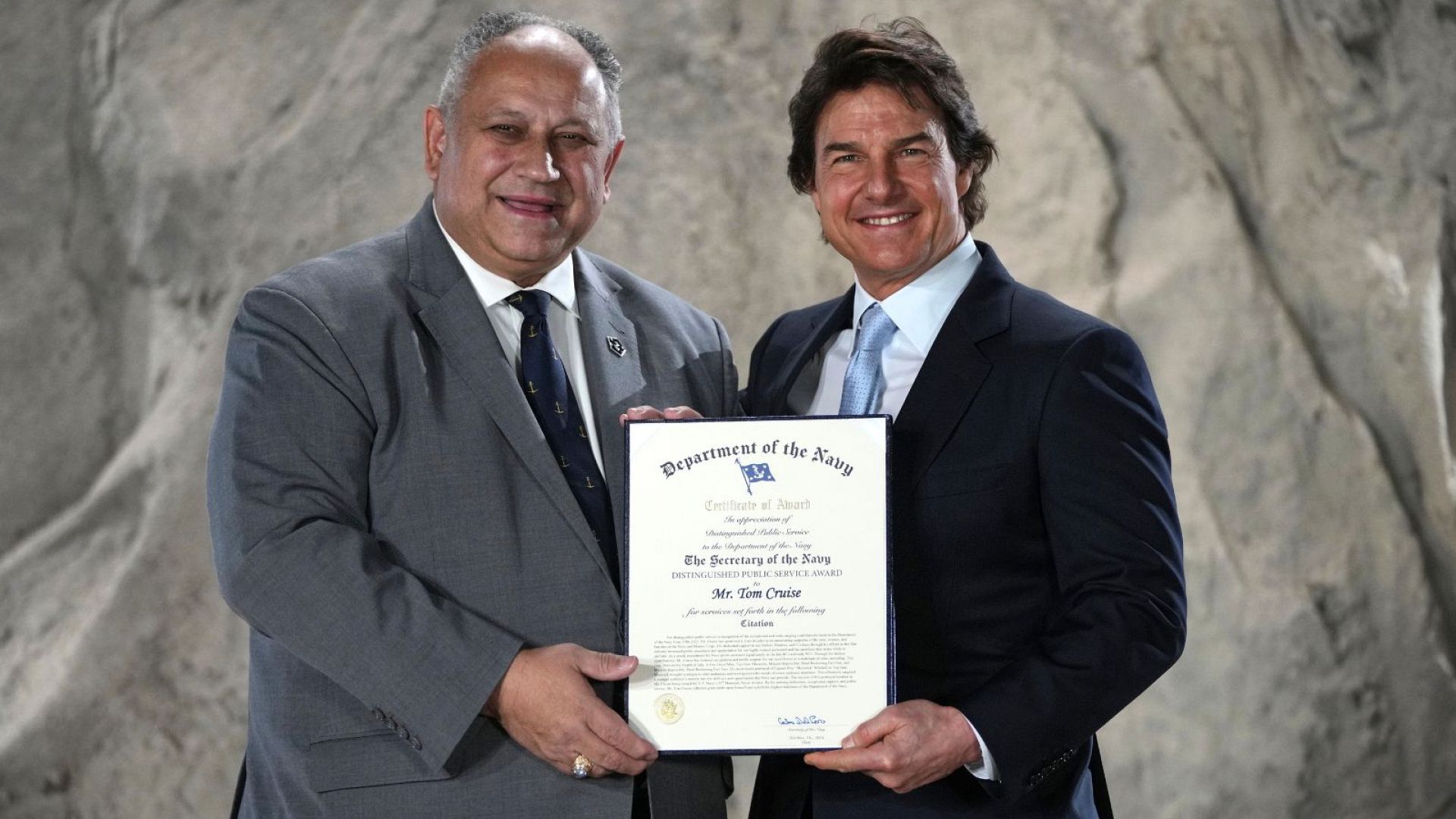 Tom Cruise gets top US Navy honour for boosting the military with ...