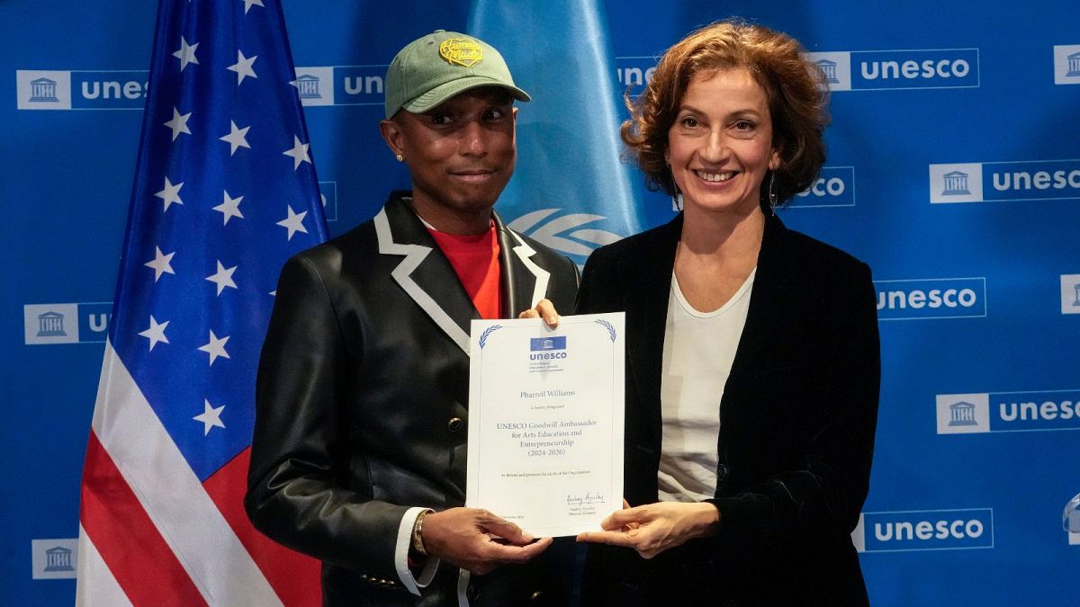 Pharrell Williams is named a UNESCO goodwill ambassador | Euronews