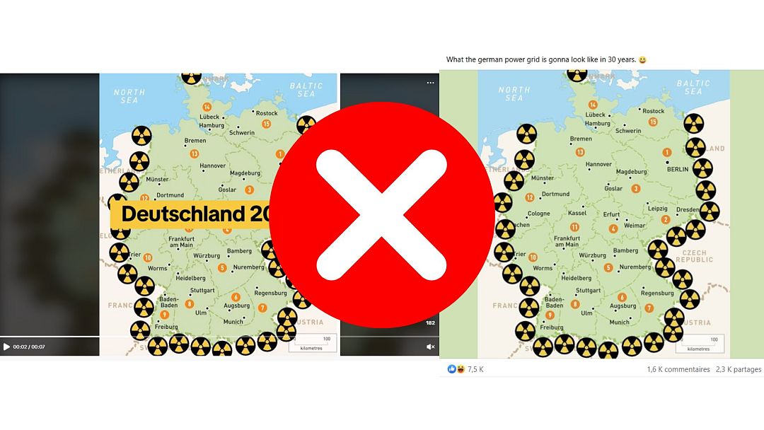 Euroverify: Un mapa falso muestra a Alemania rodeada de centrales ...