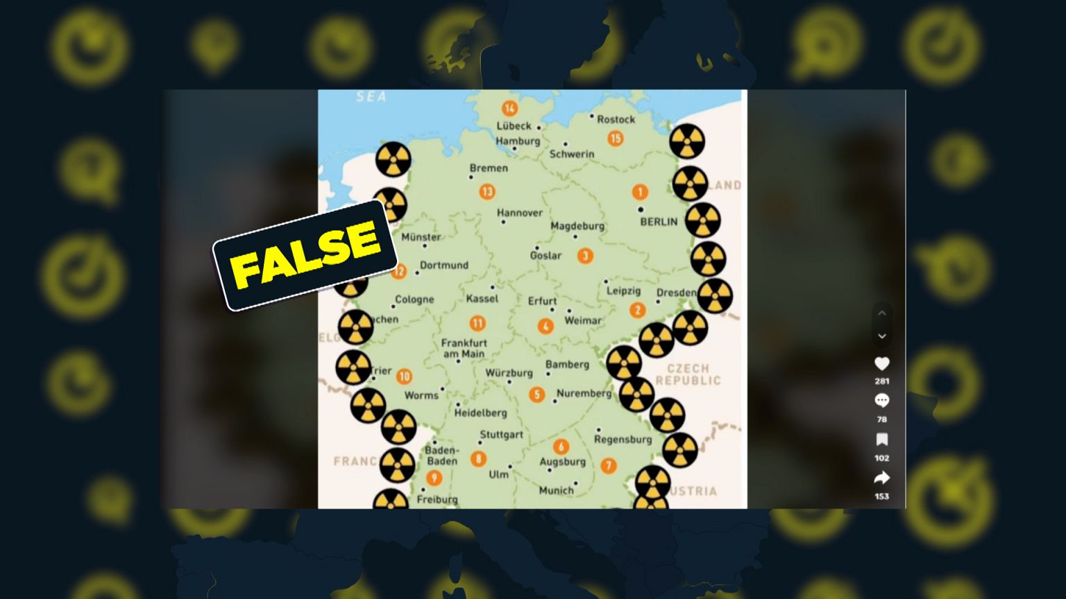 Euroverify: Un mapa falso muestra a Alemania rodeada de centrales ...