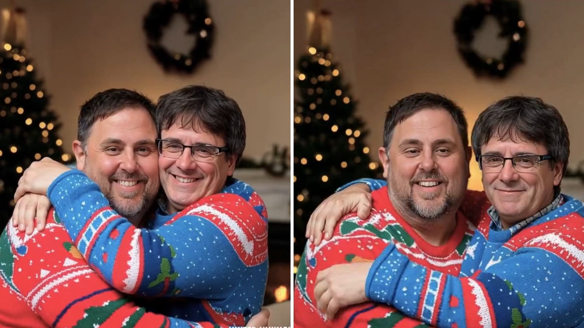 Hugs and kisses? Parody AI video shows rival Spanish politicians reconciling for Christmas ...