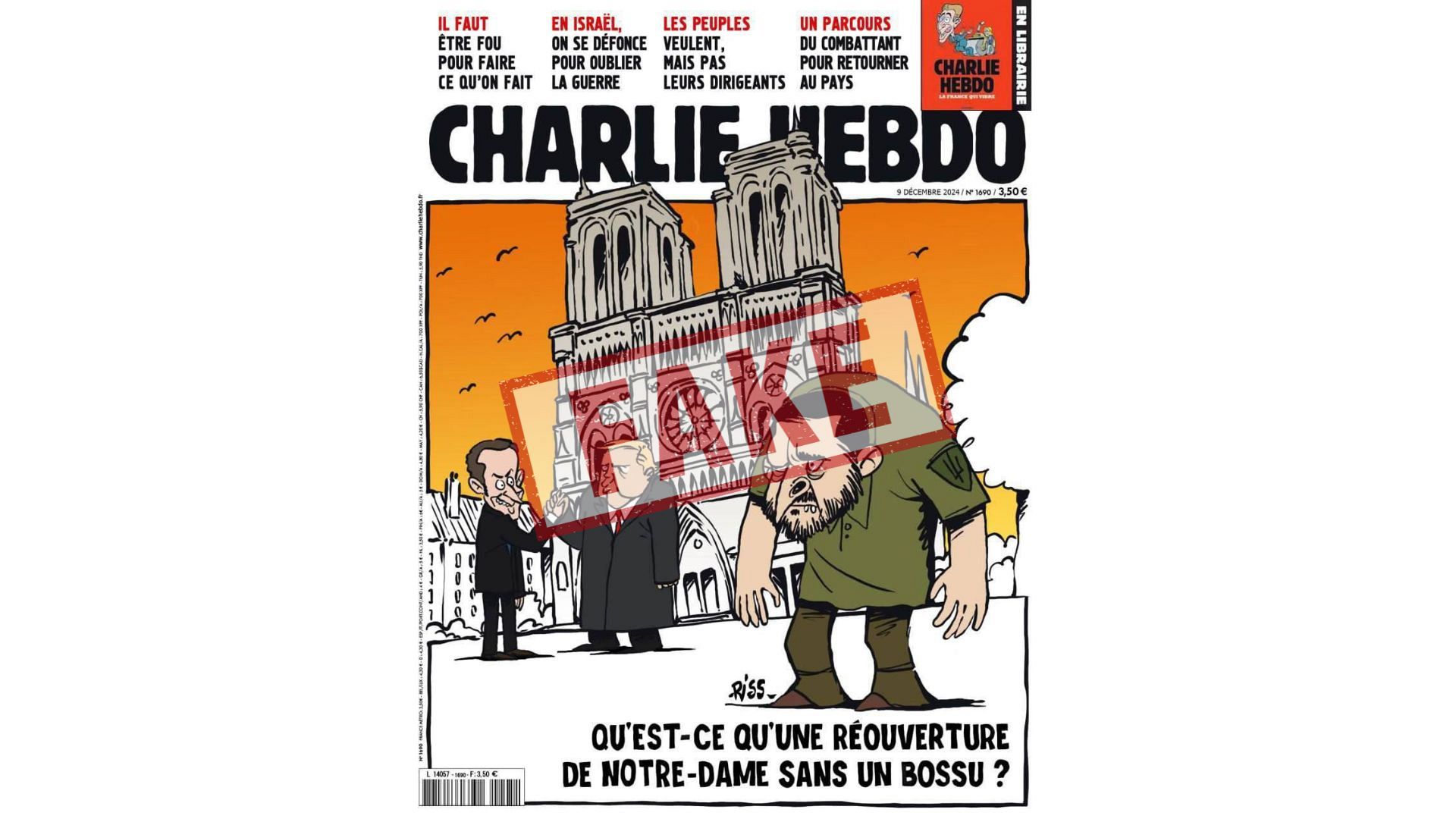 No, Charlie Hebdo didn't publish an issue with Zelenskyy as a ...
