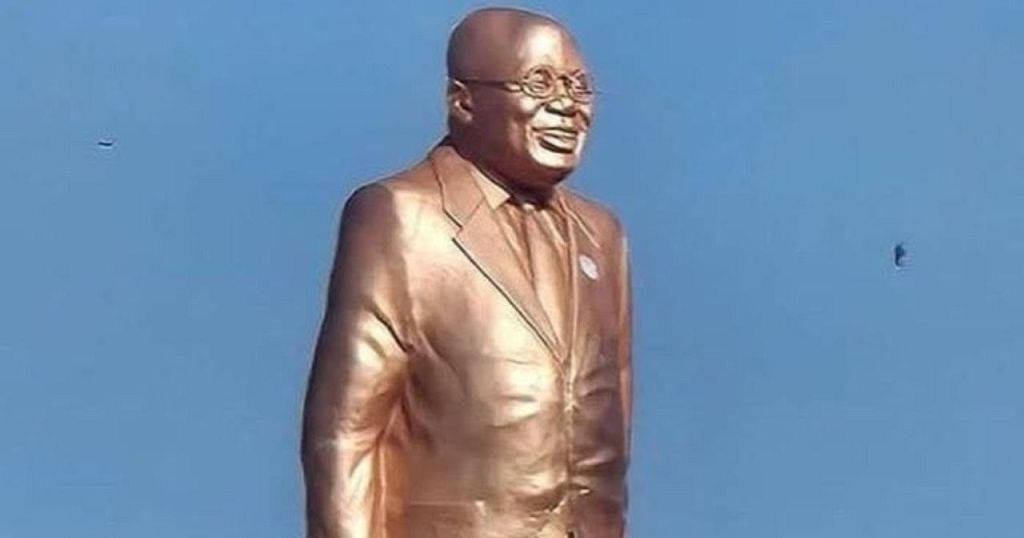 Statue of Ghana’s former President Akufo-Addo destroyed amid ...