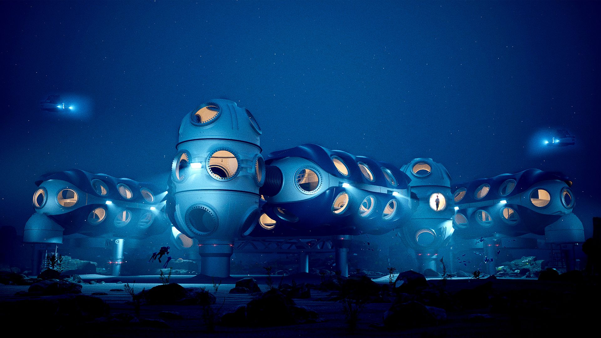 Video. Humans could one day live on the ocean floor in these underwater ...