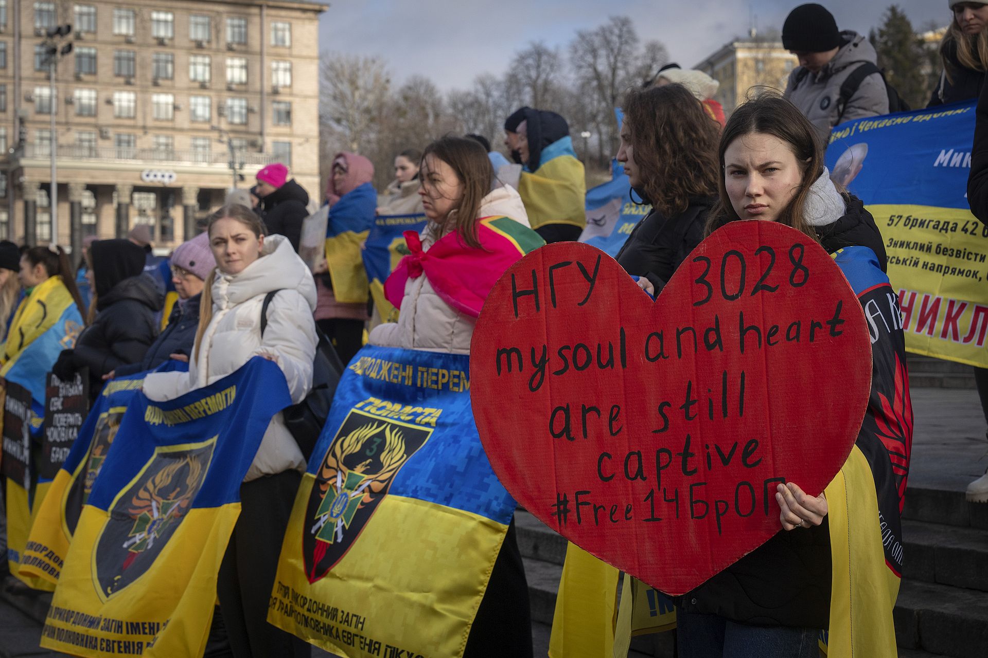 Protesters in Kyiv demand answers about location of POWs and missing ...