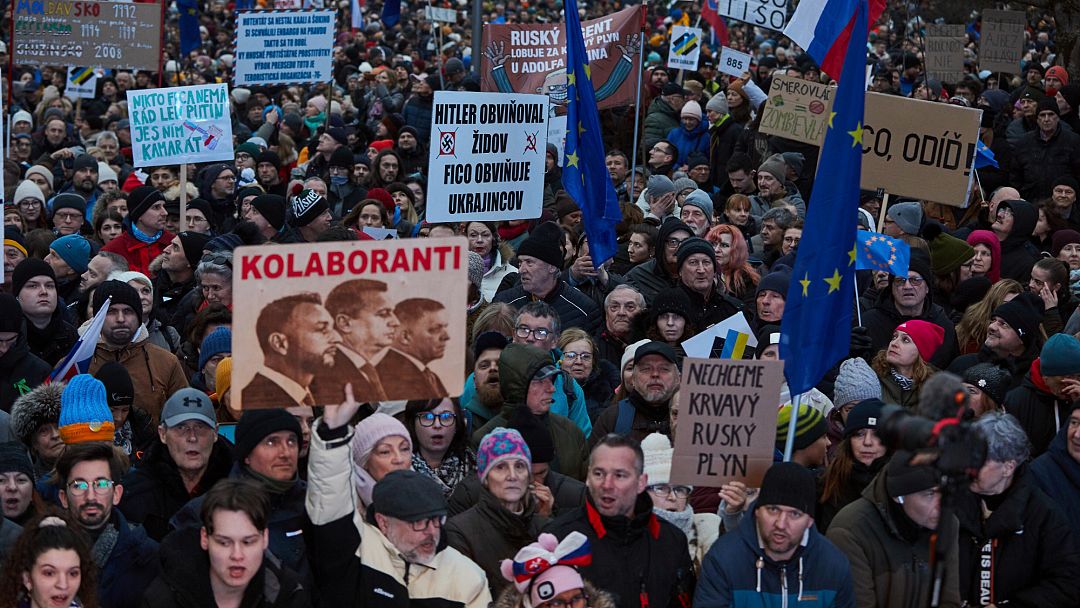 Thousands in Slovakia protest against what they say is PM Fico's pro ...