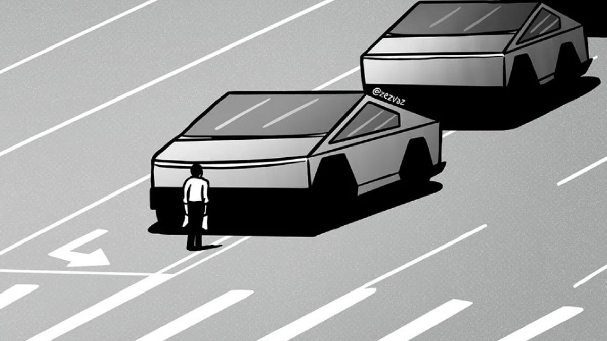 “Cybertruck Man”: cartoon viral português compara protesto em Tiananmen ...